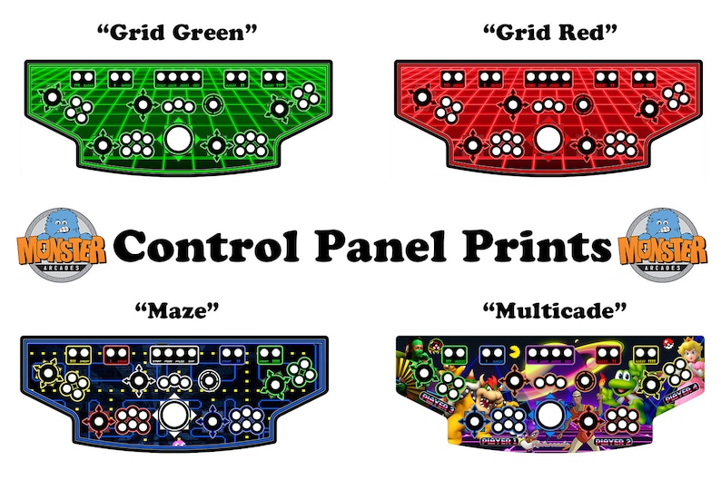 Quad T-panel Arcade Control Panel Art Print - Etsy