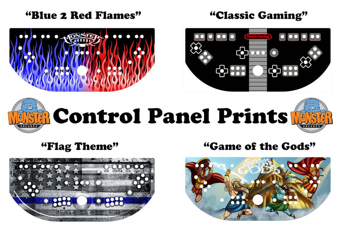 Quad Panel Arcade Control Panel Art Print - Etsy