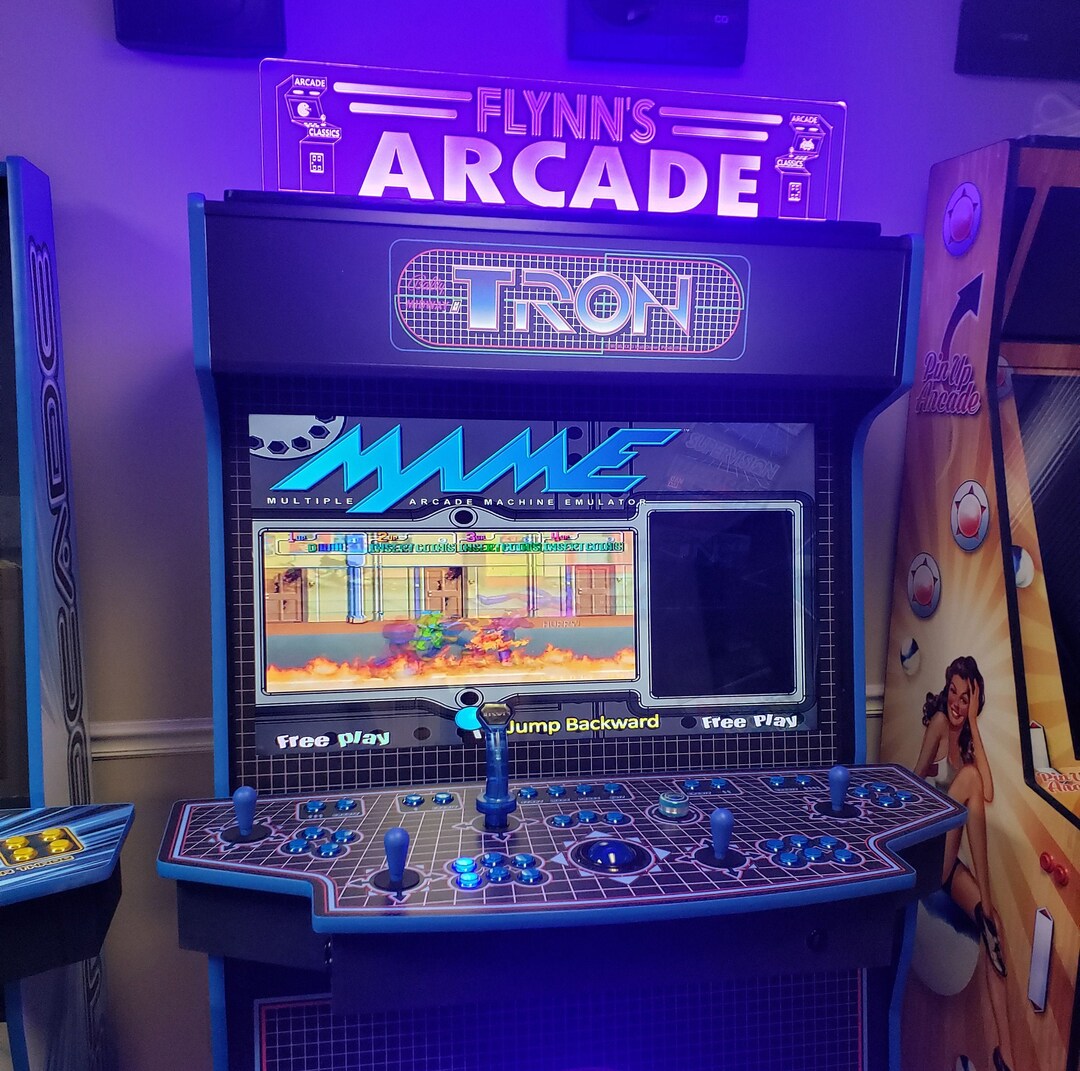 Large Personalized Flynn's Arcade Game Room LED Neon Acrylic Sign - Etsy