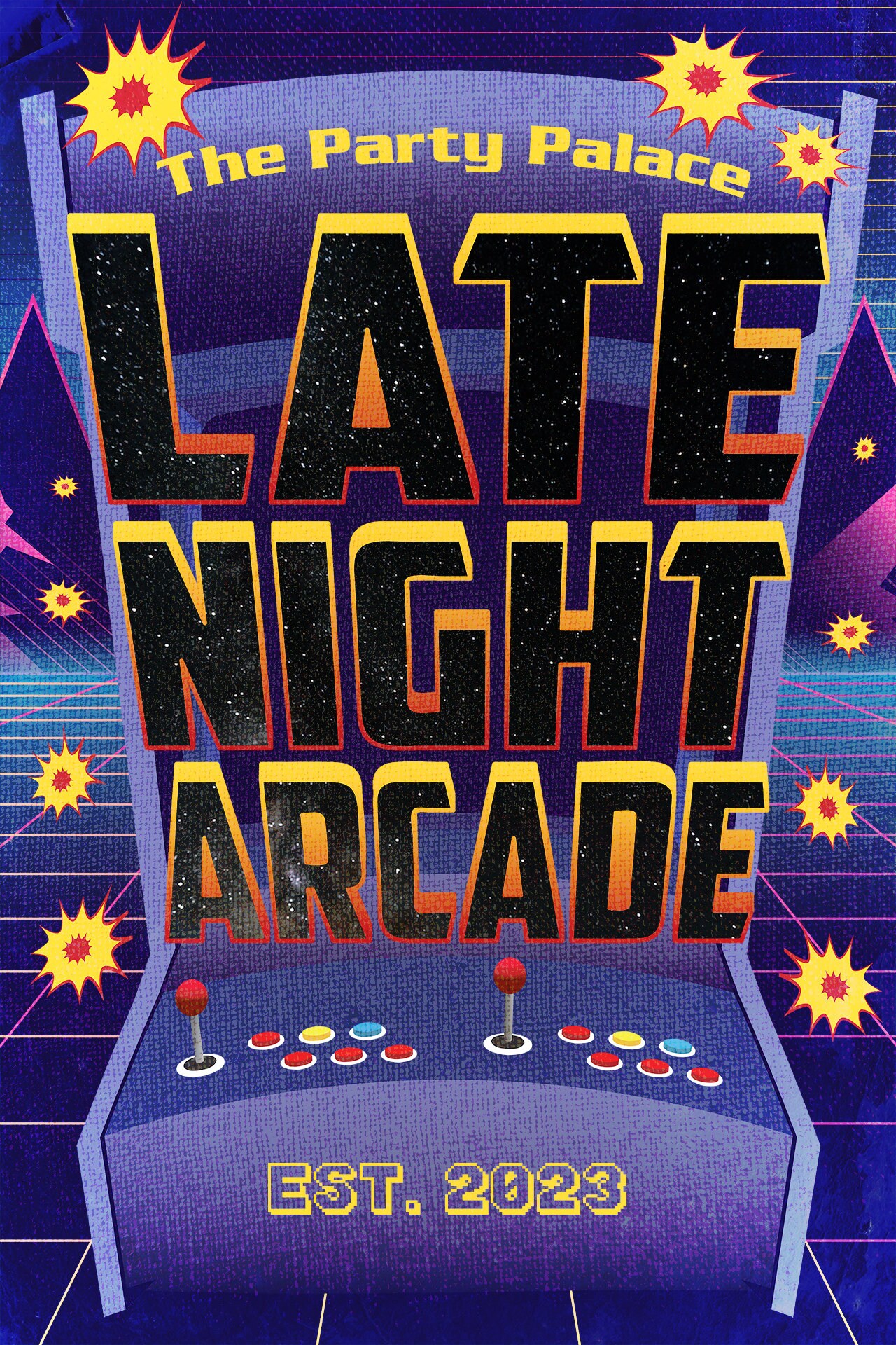 Personalized Late Night Arcade Poster Sign Man Cave Basement Game Room ...