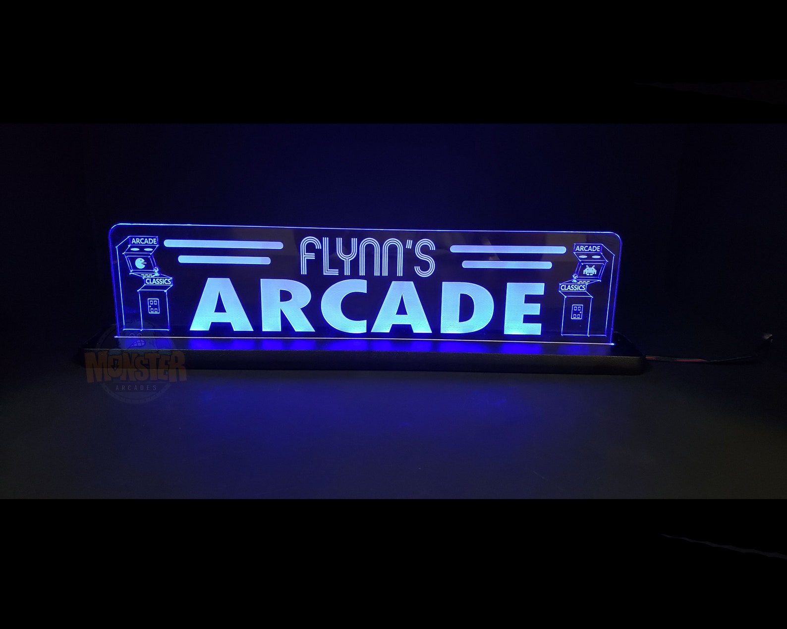 Large Personalized Flynn's Arcade Game Room LED Neon Acrylic Sign - Etsy