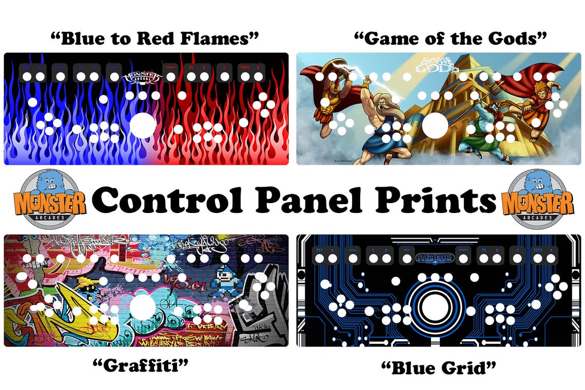 4 Player Arcade Control Panel Art Print - Etsy