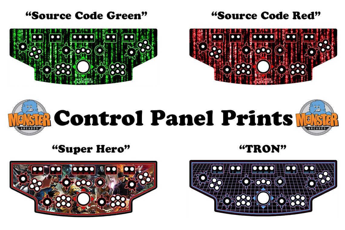 Quad T-panel Arcade Control Panel Art Print - Etsy