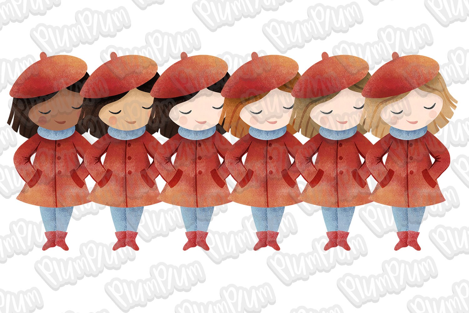 Autumn Watercolor Cliparts, Fall Clipart Set, Hand Drawn Clipart, Cute ...