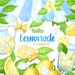 Lemon Clipart Watercolor Lemonade Summer Clipart Lemon | Etsy