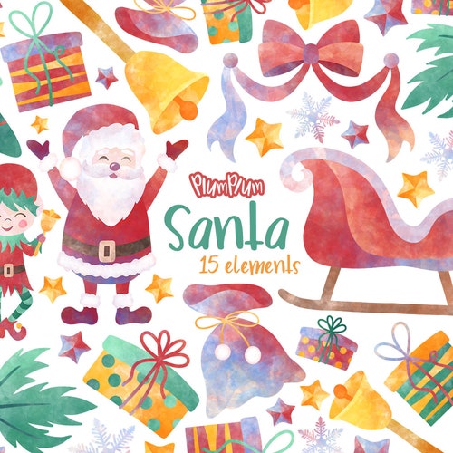 Reindeer Watercolor Cliparts Christmas Clipart Cute - Etsy