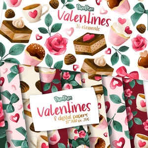 Valentines Digital Papers, Valentines Pattern, Heart Seamless, Seamless ...