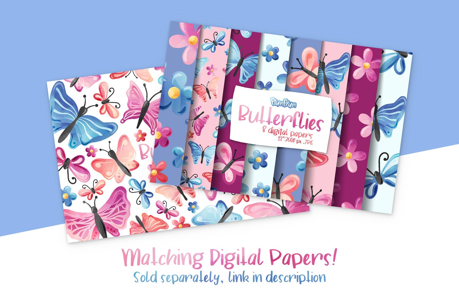 Butterflies Clipart, Watercolor Butterflies, Spring Watercolor Cliparts ...