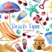 Summer Clipart Bundle, Watercolor Cliparts, Summer Cliparts, Vacation ...
