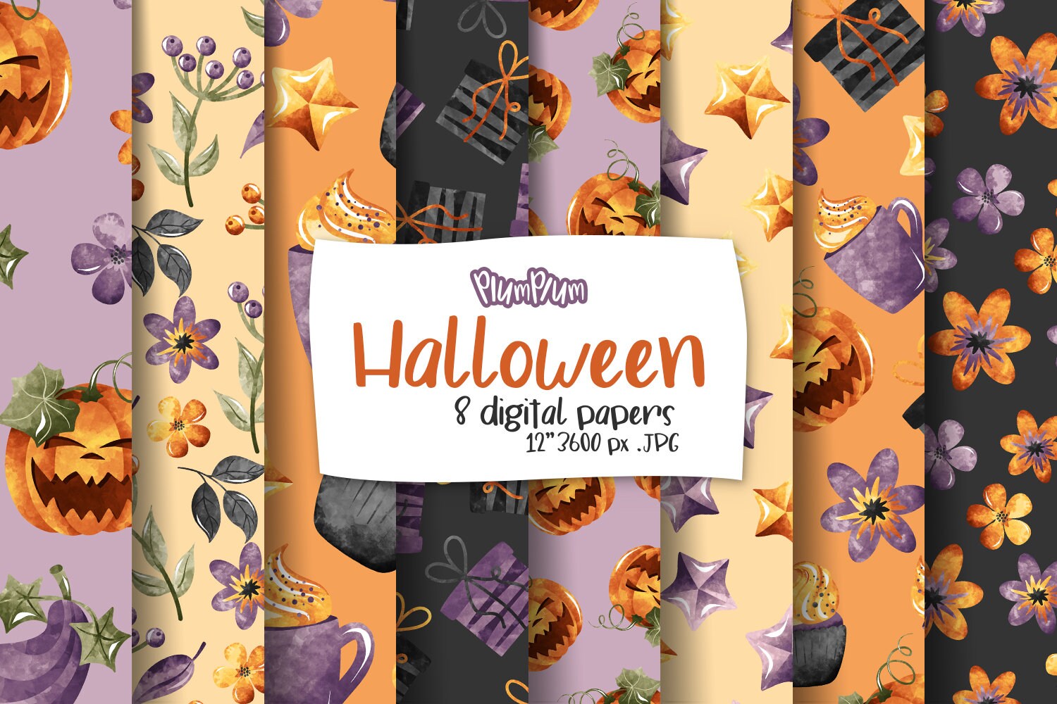 Halloween Digital Paper Halloween Patterns Halloween - Etsy