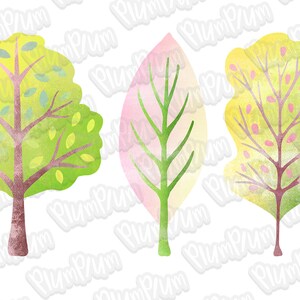 Spring Watercolor Cliparts, Spring Clipart, Flower Clipart, Spring ...