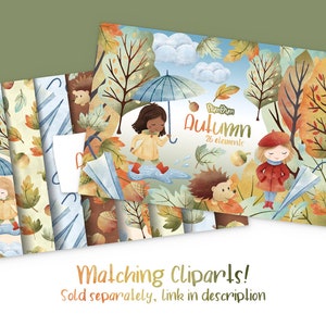 Autumn Digital Papers, Fall Patterns, Fall Digital, Autumn Background ...