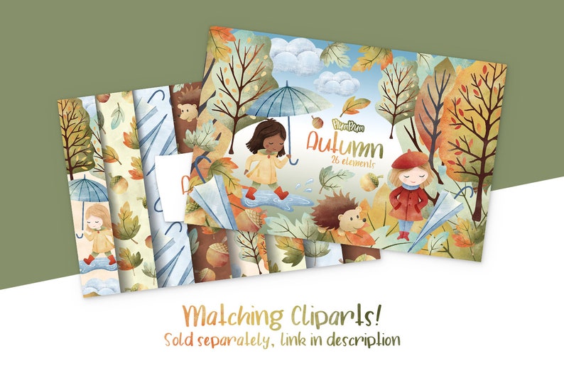 Autumn Digital Papers, Fall Patterns, Fall Digital, Autumn Background ...