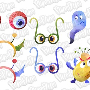 Monsters Clipart, Watercolor Monsters, Watercolor Clipart, Monsters ...