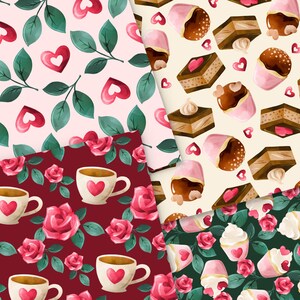 Valentines Digital Papers, Valentines Pattern, Heart Seamless, Seamless ...