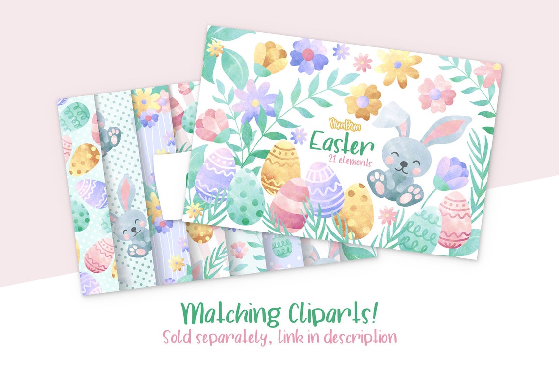 Easter Digital Paper, Easter Pattern, Easter Background, Digital ...