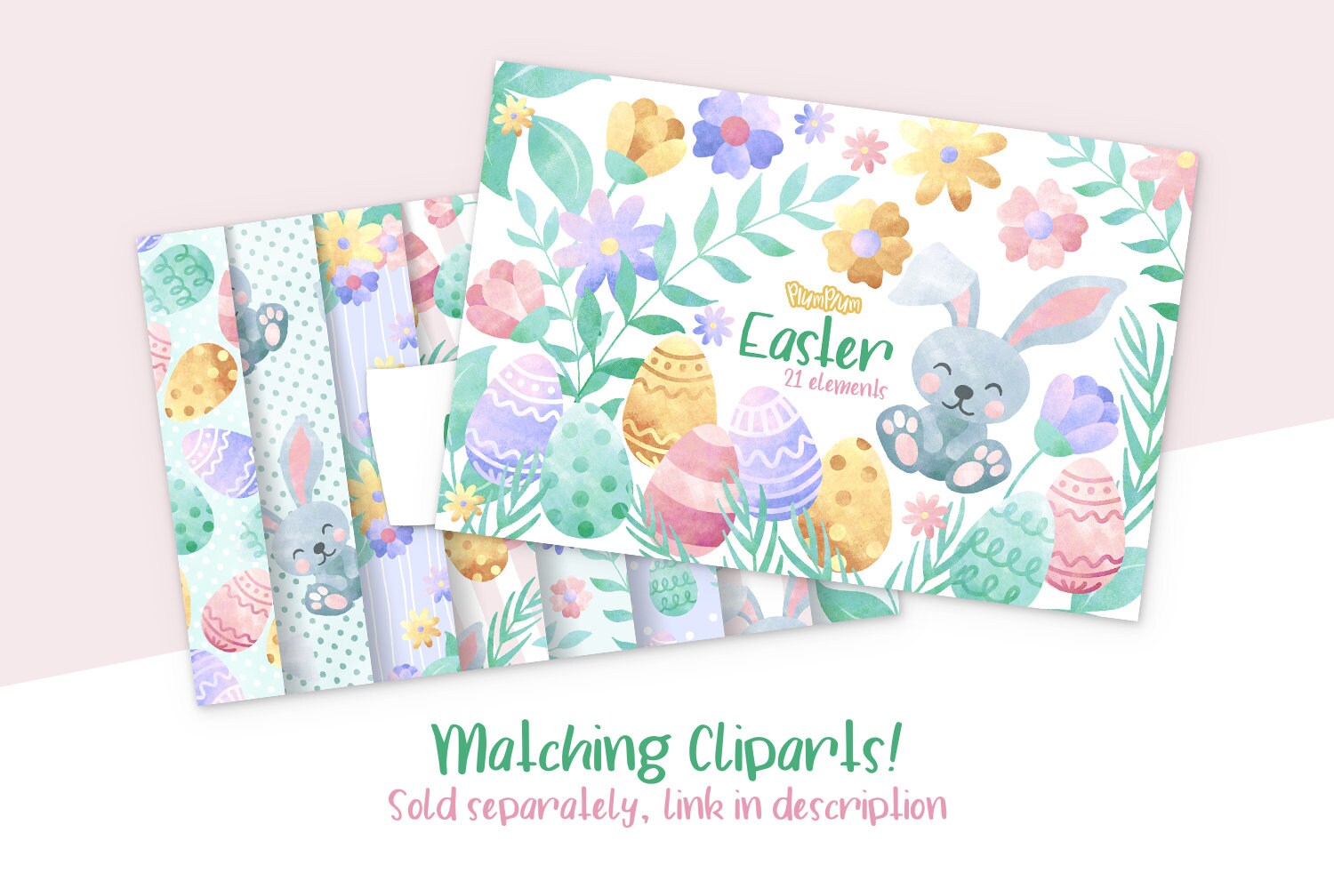 Easter Digital Paper, Easter Pattern, Easter Background, Digital ...