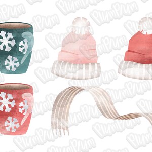 Winter Watercolor Cliparts, Clipart Set, Winter Illustration, Winter ...