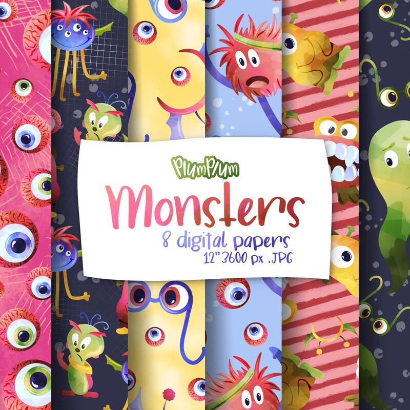 Monster Graphics - Etsy