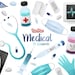 Medical Watercolor Clipart, Healthcare Clipart, Doctor Clipart ...