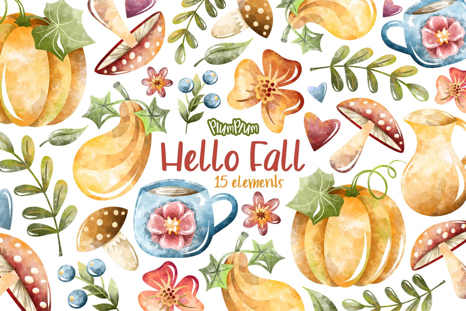 Autumn Clipart Bundle Autumn Clipart Set Fall Clipart Fall | Etsy