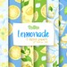 Lemonade Digital Paper, Lemon Pattern, Citrus Pattern, Digital ...