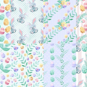 Easter Digital Paper, Easter Pattern, Easter Background, Digital ...