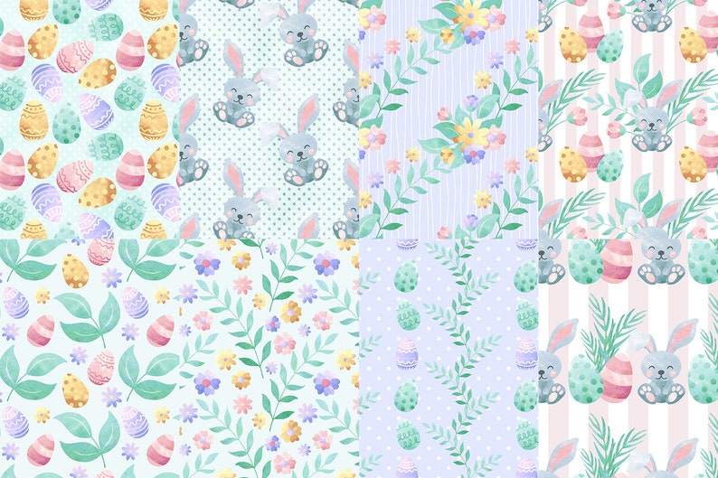 Easter Digital Paper, Easter Pattern, Easter Background, Digital ...