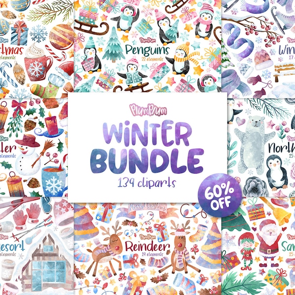 Winter Watercolor - Etsy