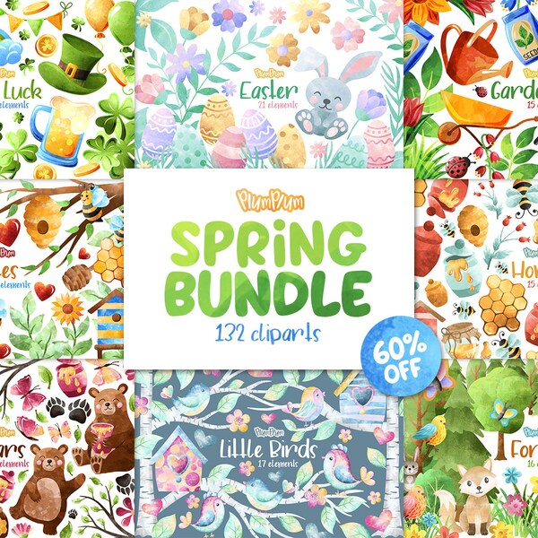 Spring Clipart - Etsy
