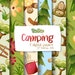 Camping Digital Papers, Camping Patterns, Camping Background, Summer ...