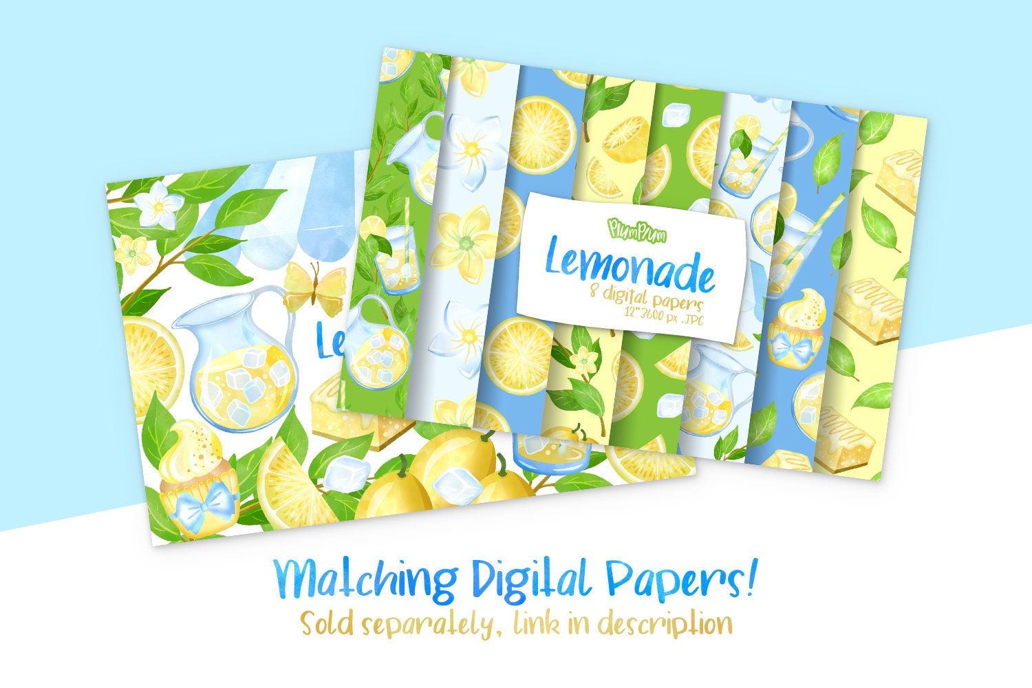 Lemon Clipart, Watercolor Lemonade, Summer Clipart, Lemon Scrapbook ...