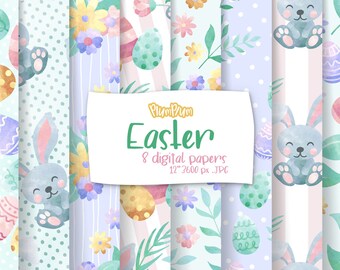 Easter Digital Paper - Etsy