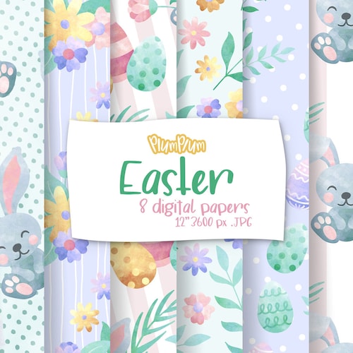 Easter Digital Paper Easter Pattern Easter Background - Etsy