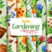 Gardening Digital Paper, Spring Digital Paper, Gardening Illustration ...