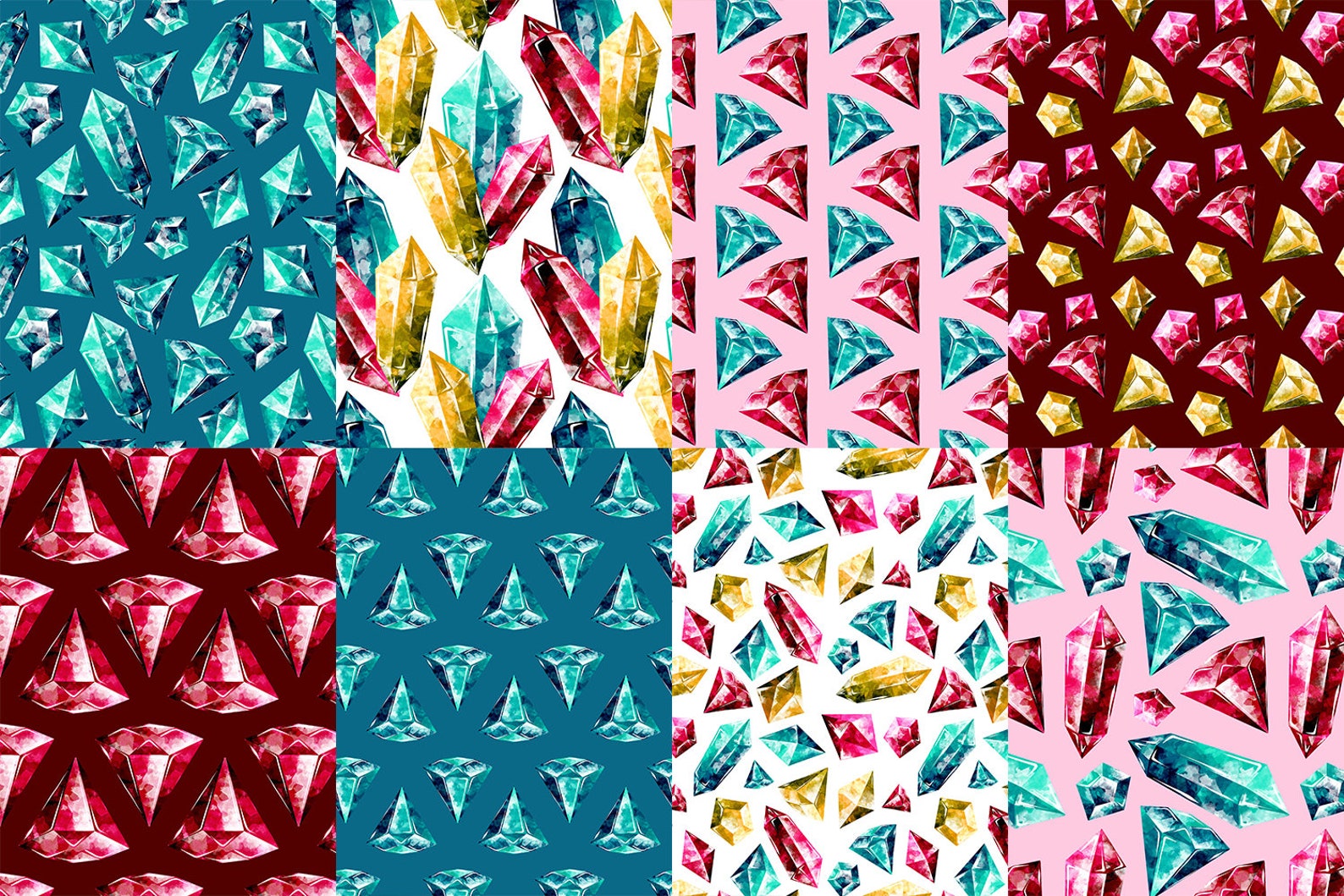 Gem Digital Papers, Gem Patterns, Digital Background, Surface Patterns ...