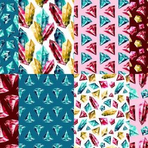 Gem Digital Papers, Gem Patterns, Digital Background, Surface Patterns ...