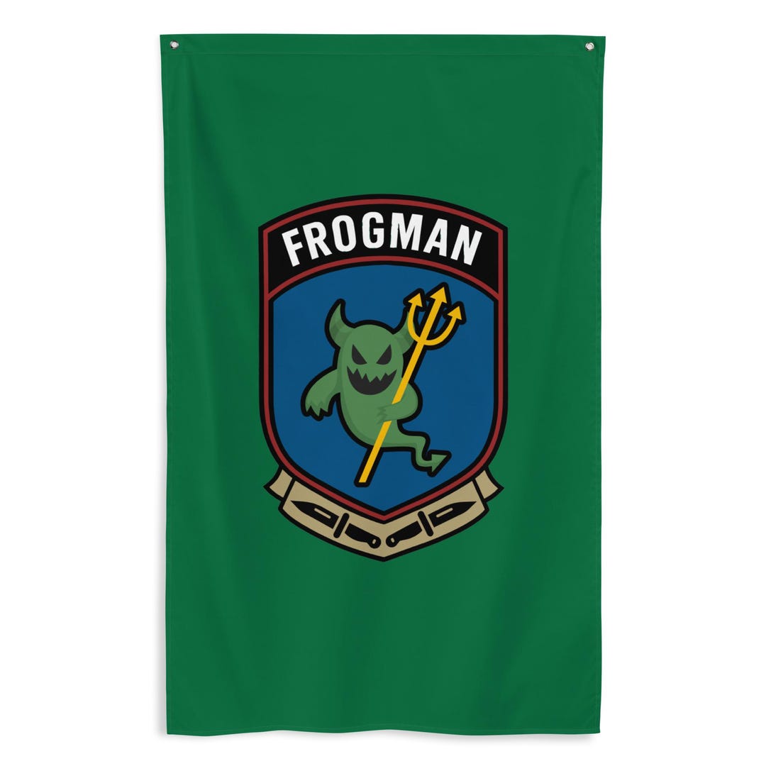 Frogman Emblem – Military Trident Crest, UDT Navy SEAL Inspired Dive ...