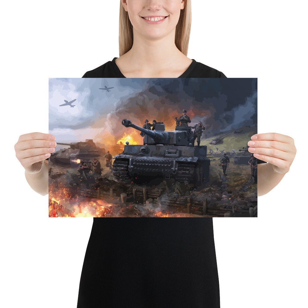 World War II Tiger Tank Battle Poster - Etsy