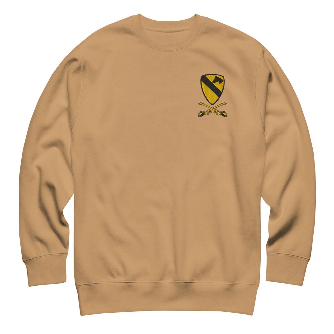 1st Cavalry Division Sweatshirt – First Team Horse Cavalry Embroidered ...