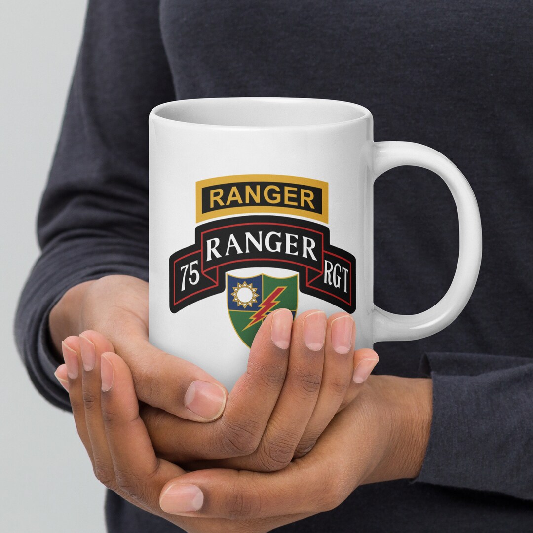 Army 75th Ranger Regiment Scroll and Tab White Glossy Mug - Etsy