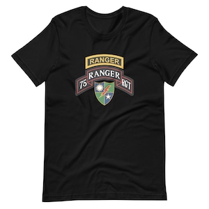 Army 75th Ranger Regiment Scroll and Tab Unisex T-shirt - Etsy