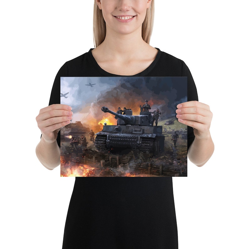 World War II Tiger Tank Battle Poster - Etsy Australia
