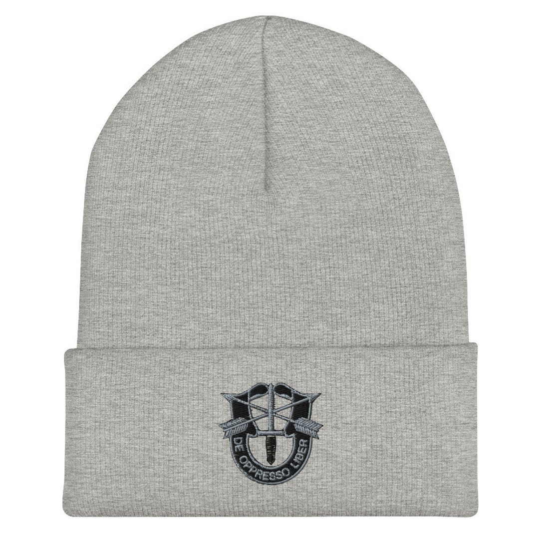 Army Special Forces Crest Embroidered Cuffed Beanie - Etsy