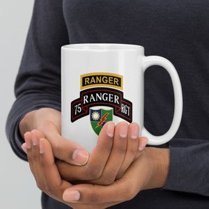 Army 75th Ranger Regiment Scroll and Tab White Glossy Mug - Etsy