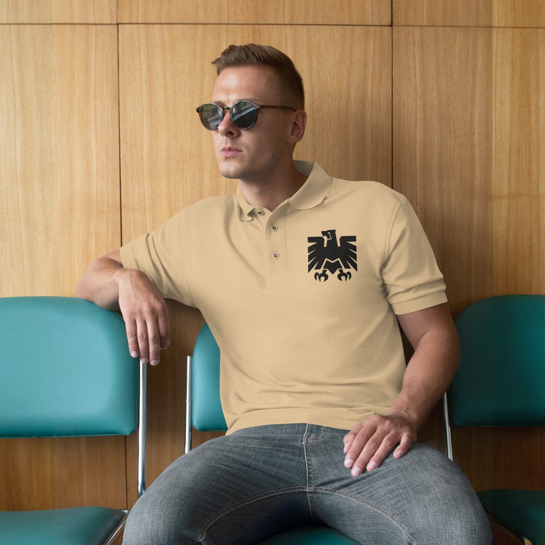 Birds of Prey Emblem Embroidered Men's Premium Polo - Etsy