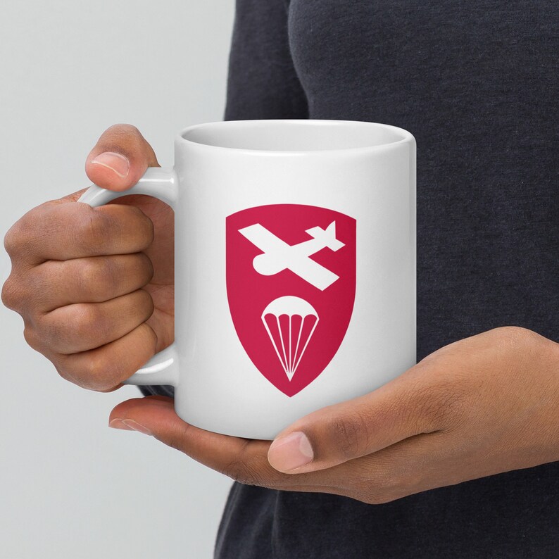 WW2 Army Airborne Glider Command Emblem White Glossy Mug - Etsy