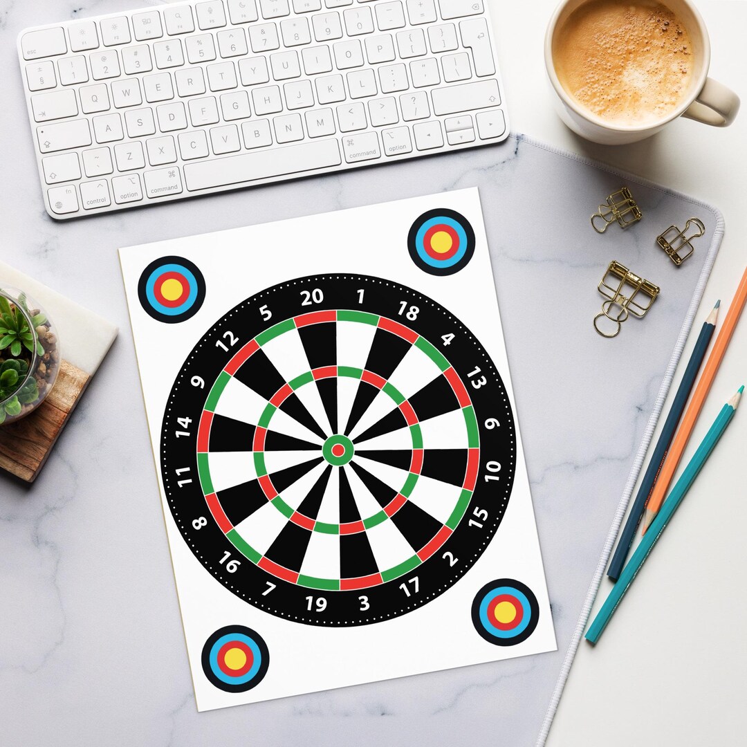 40 Single-sided Tear-away Range Targets Dart Board Game - Etsy