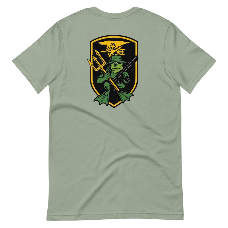 Navy SEAL Frogman Patch – Trident Emblem Military Illustration Unisex T ...