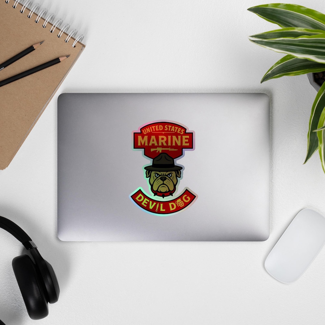 United States Marine Devil Dog Emblem – Bulldog Drill Instructor Design ...
